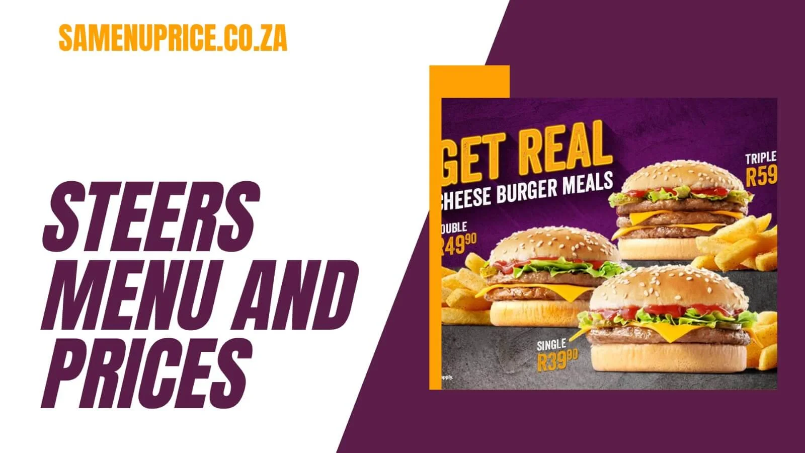 Steers Menu With Prices 2025 - South Africa